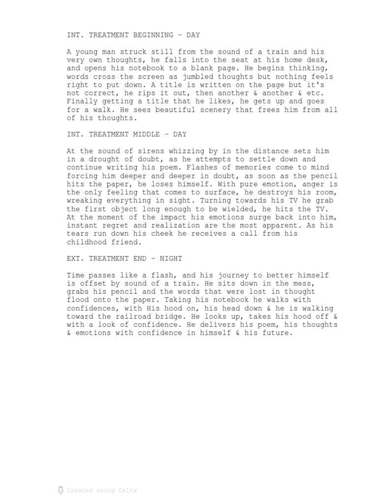 Script Treatment | PDF | Poetry