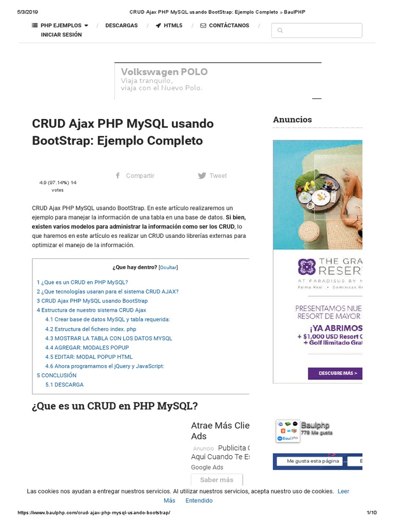Crud Asp | PDF | Bootstrap (marco frontal) | Php