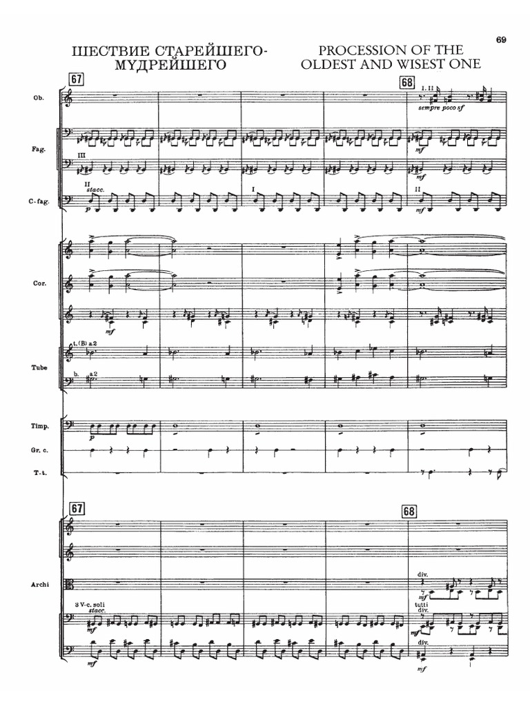 Stravinsky - Rite of Spring - Fragments | PDF