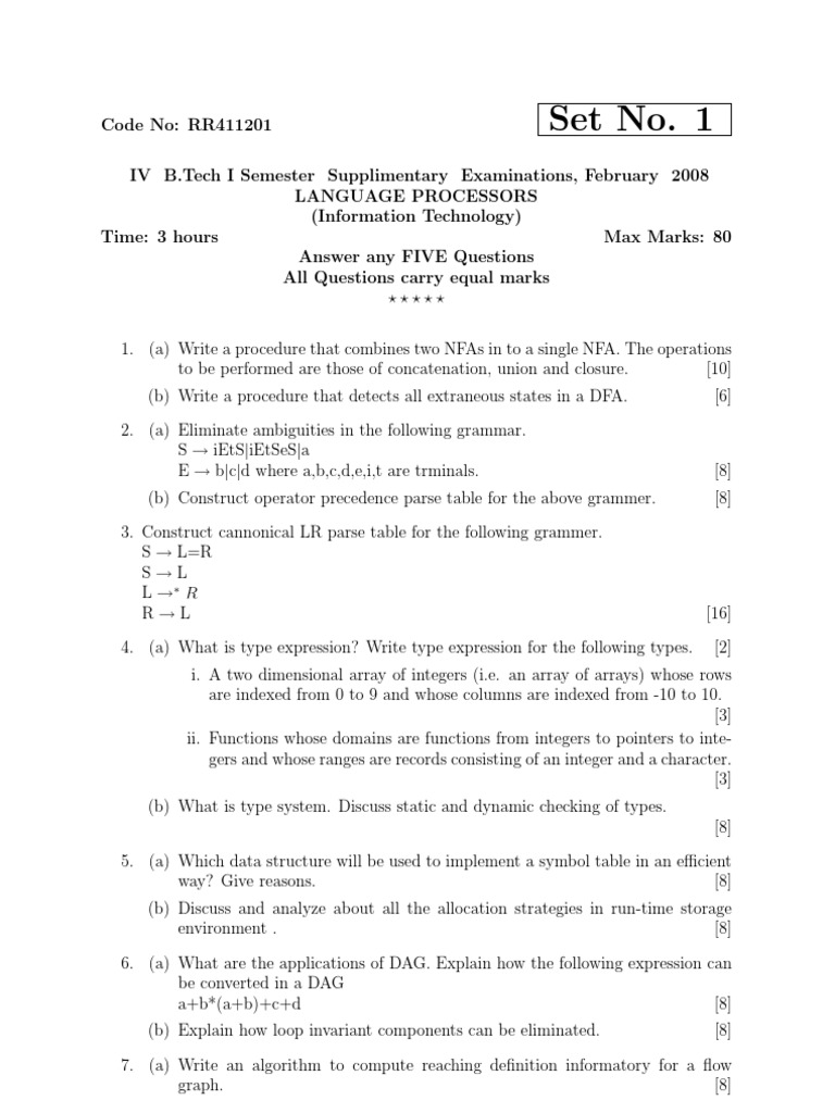 JNTU Question Papers 2008 | PDF | C (Programming Language) | Array Data ...