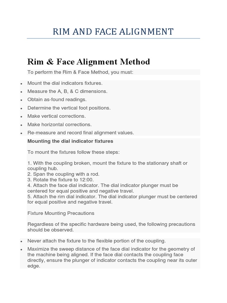 Rim and Face Alignment | PDF | Teaching Mathematics | Nature