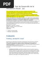 Interpretación Del Test de Frostig | PDF | Percepción | Cognición