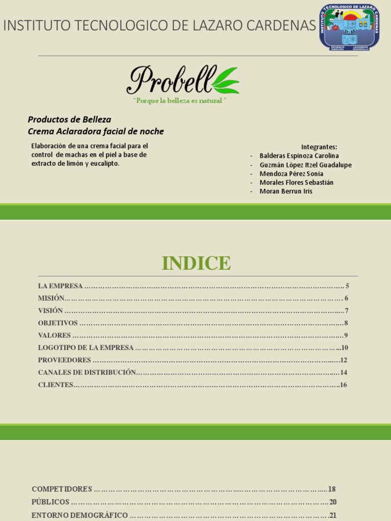 Crema Facial Probell: Belleza Natural | PDF | Producto (Negocio) | Marca