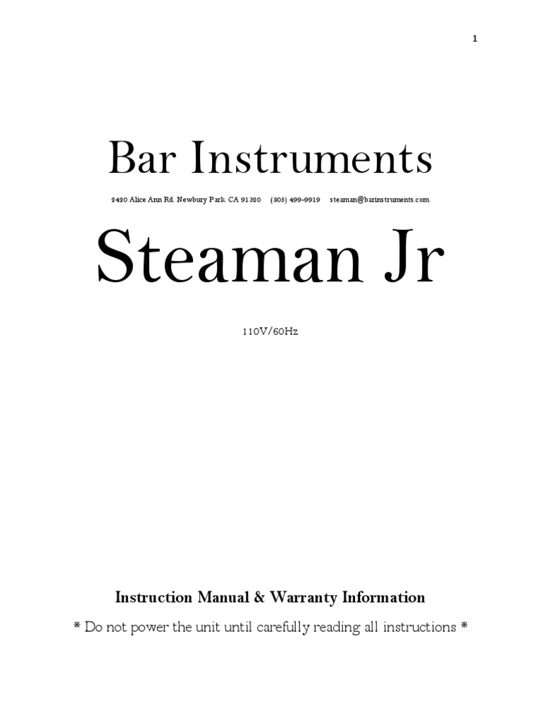 Steaman JR | PDF | Manufactured Goods | Mechanical Engineering