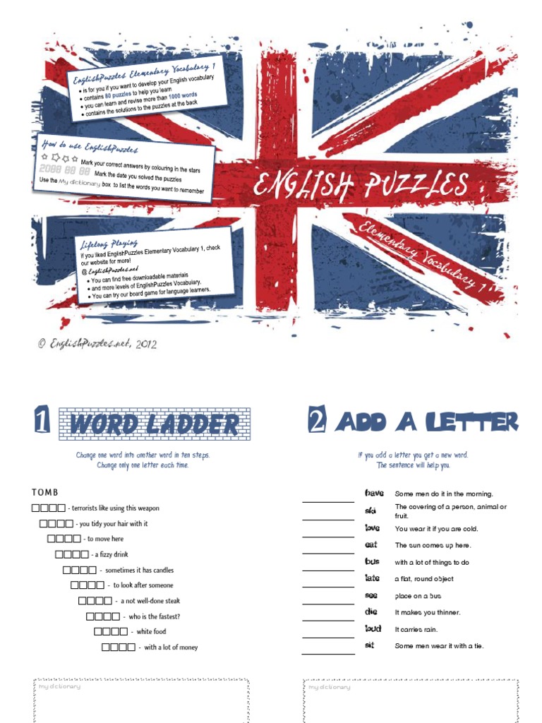 EnglishPuzzles Vocabulary PDF | PDF | Food And Drink | Nature
