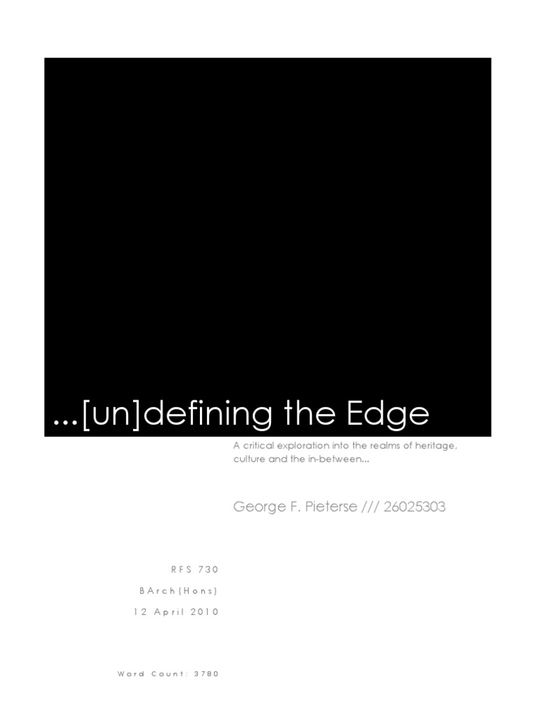 Undefining The Edge | PDF | Space | Museum