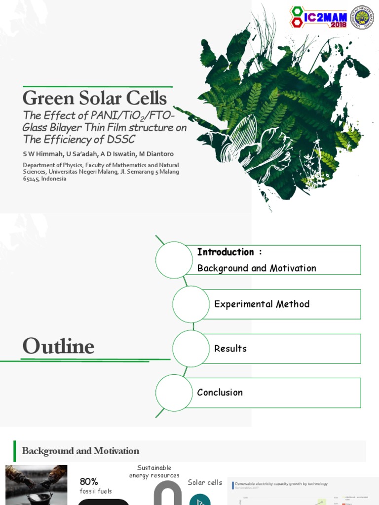 DSSC | PDF | Solar Cell | Thin Film