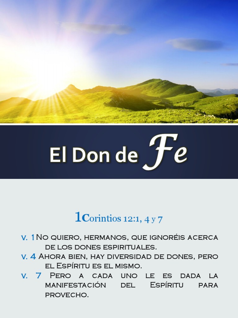 El Don de Fe en la Biblia | PDF