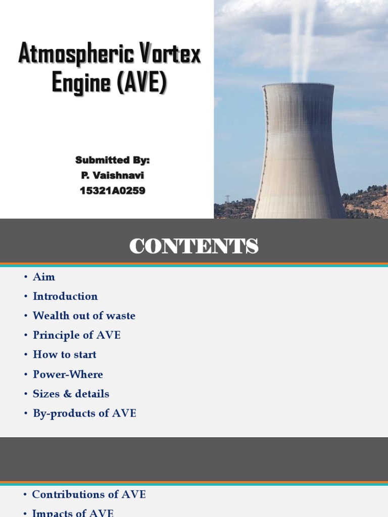 Atmospheric Vortex Engine (AVE) | PDF | Engines | Atmosphere Of Earth