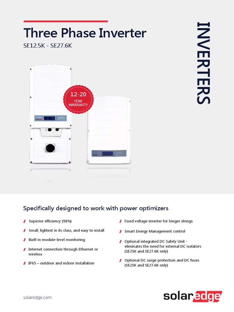SE16K and SE27.6K PDF | PDF | Power Inverter | Alternating Current