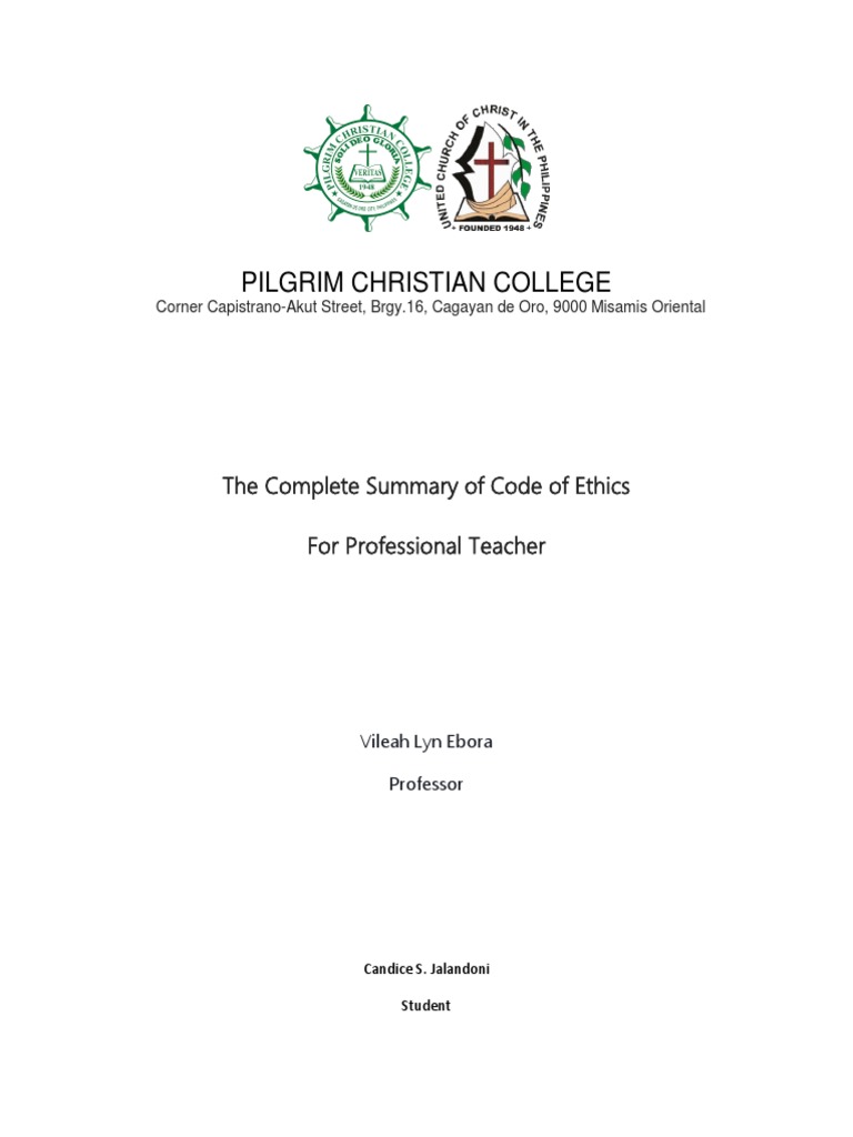 Code of Ethics For Professional Teachers | PDF | Teachers | Social ...