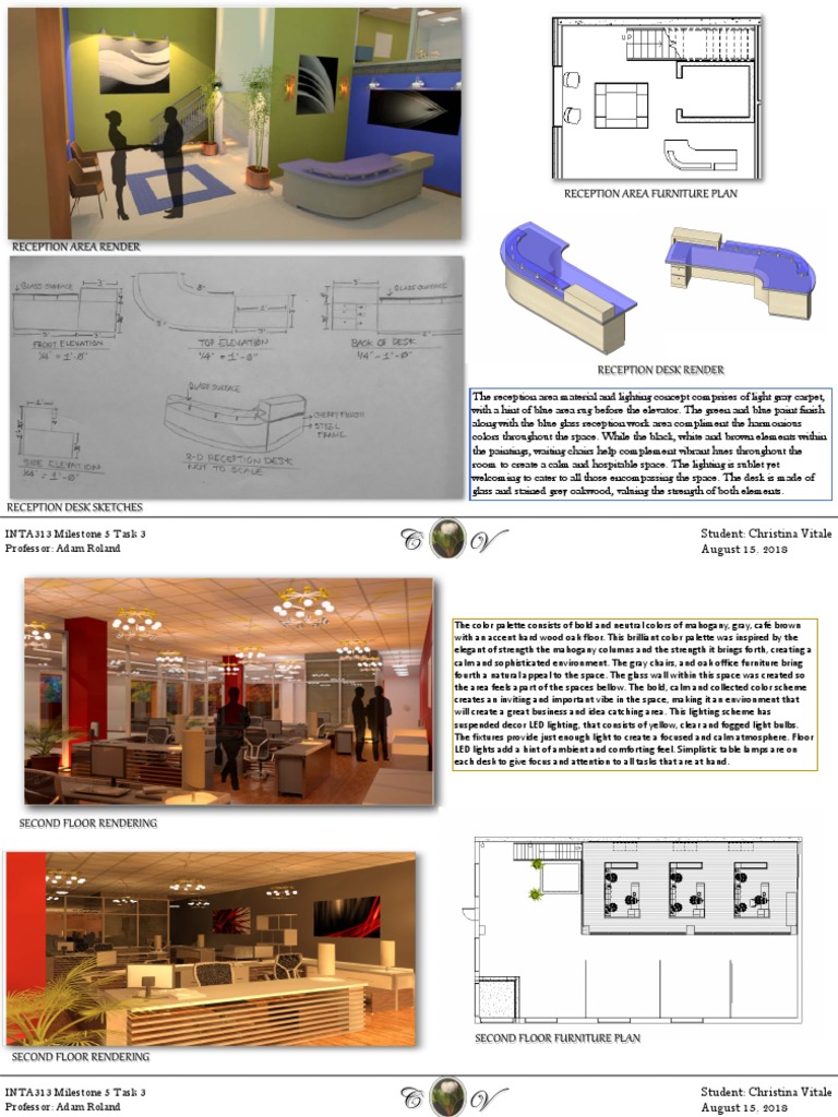Reception Area Furniture Plan: INTA313 Milestone 5 Task 3 Professor ...