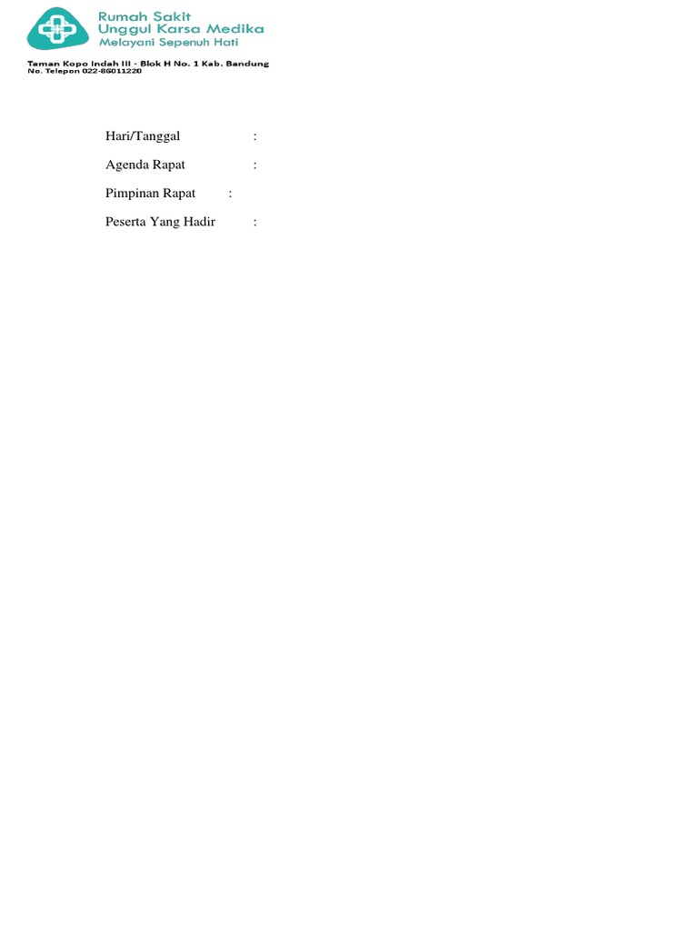 Contoh Format Notulen Rapat | PDF