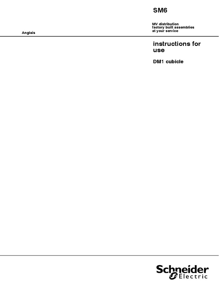 Manual Operación Celdas Dm1-A PDF | PDF | Electrical Substation | Nut (Hardware)