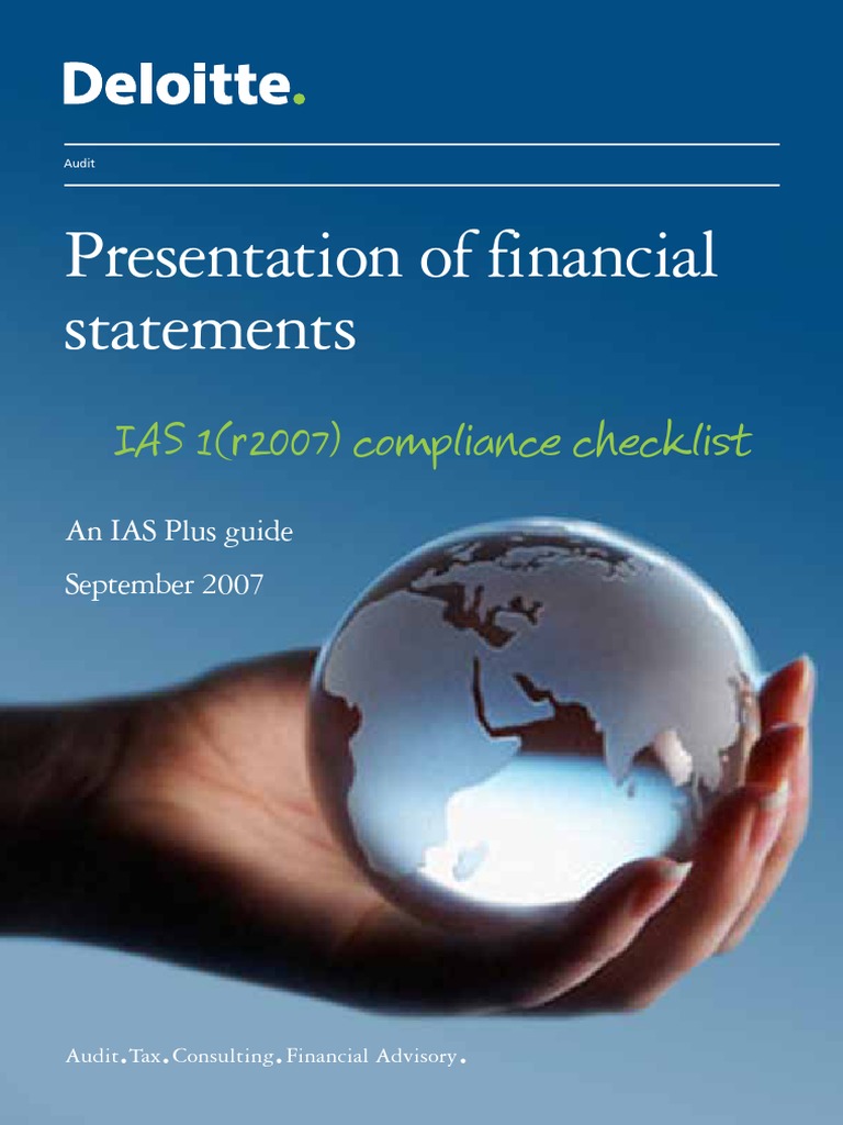 Presentation of Financial Statements: IAS 1 (r2007) Compliance ...