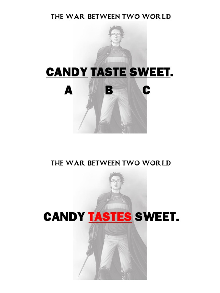 Candy Taste Sweet. A B C: Tastes | PDF | Food And Drink | Cuisine