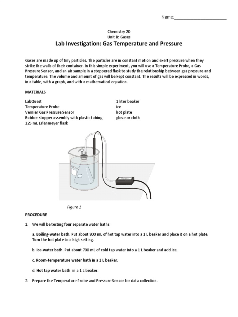 Lab - Pressure and Temperature | PDF | Gases | Pressure