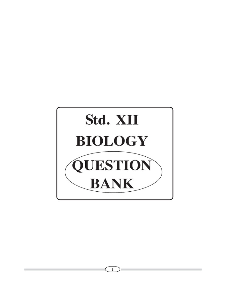 Std. XII Biology Question Bank | PDF | Cellular Respiration | Citric ...