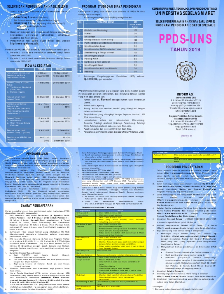 Leaflet PPDS UNS 2019 | PDF
