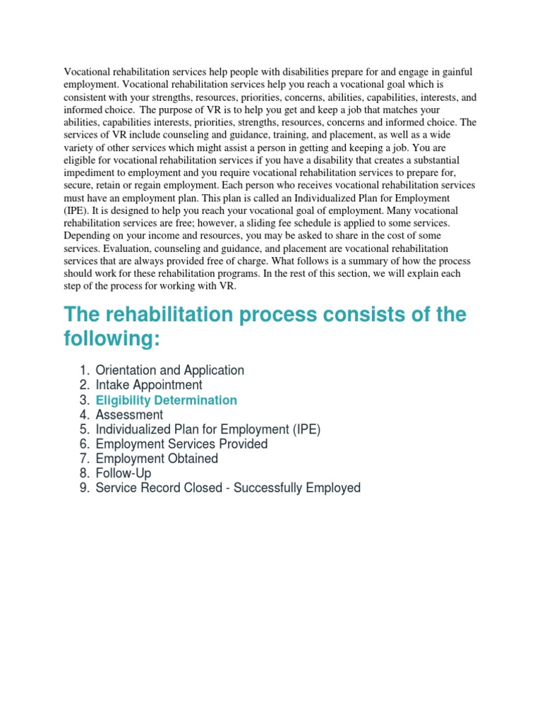 Vocational Rehabilitation Services Help People With Disabilities ...