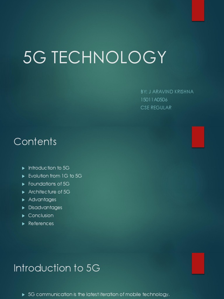 5G Technology | PDF | 4 G | 3 G