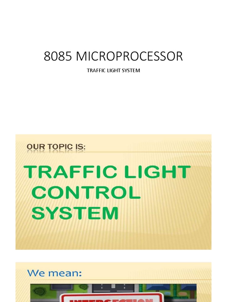 8085 Microprocessor Controls Traffic Lights | PDF
