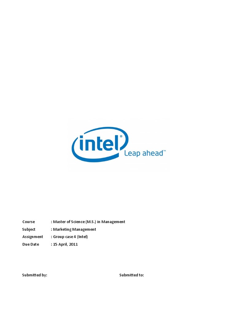 Intel-Case-Study - PDF 2 PDF | PDF | Intel | Microprocessor