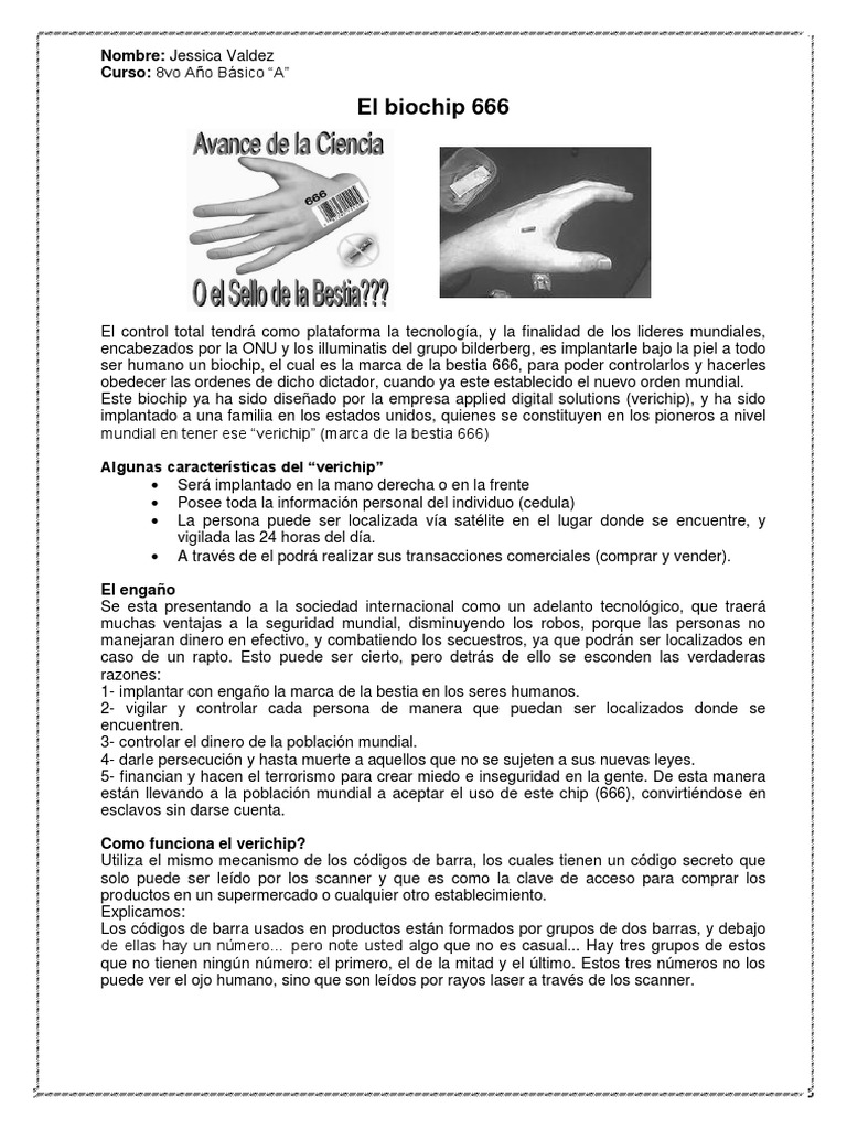 El Biochip 666 | PDF | Informática y tecnología de la información | Science