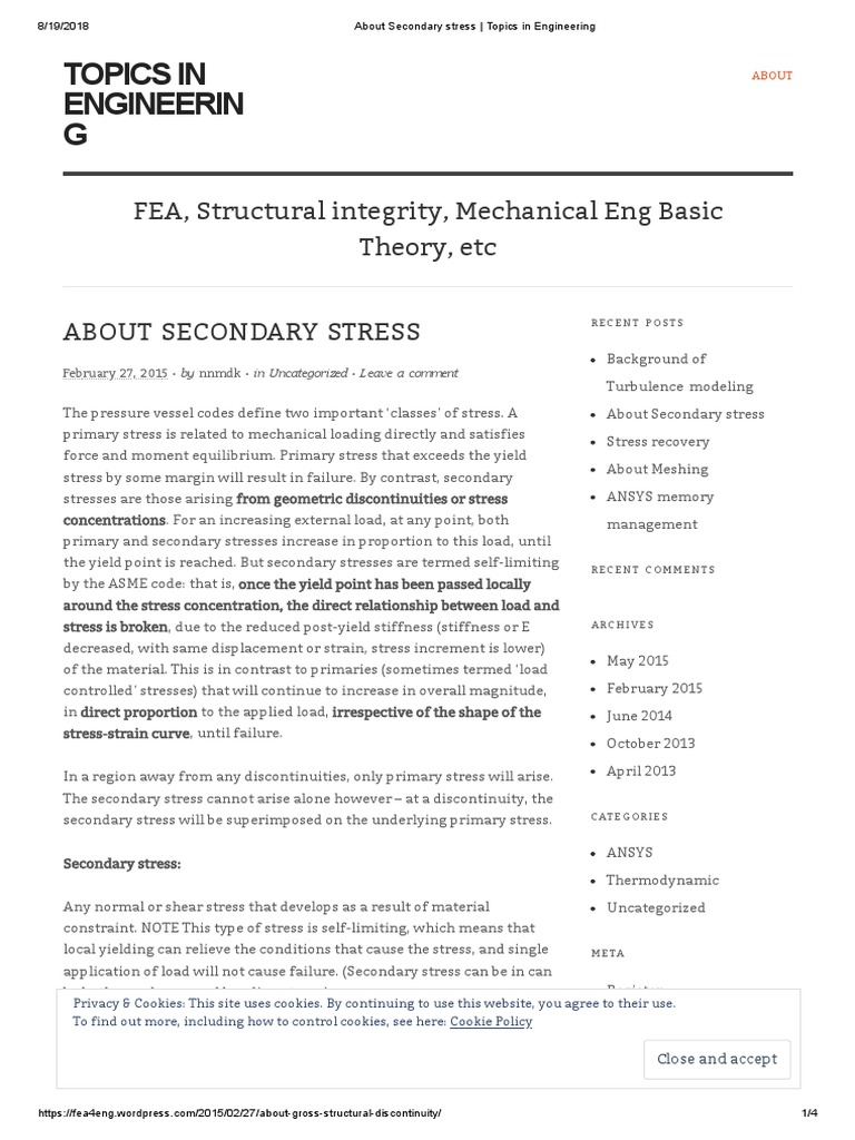 Understanding Primary and Secondary Stress | PDF | Yield (Engineering ...