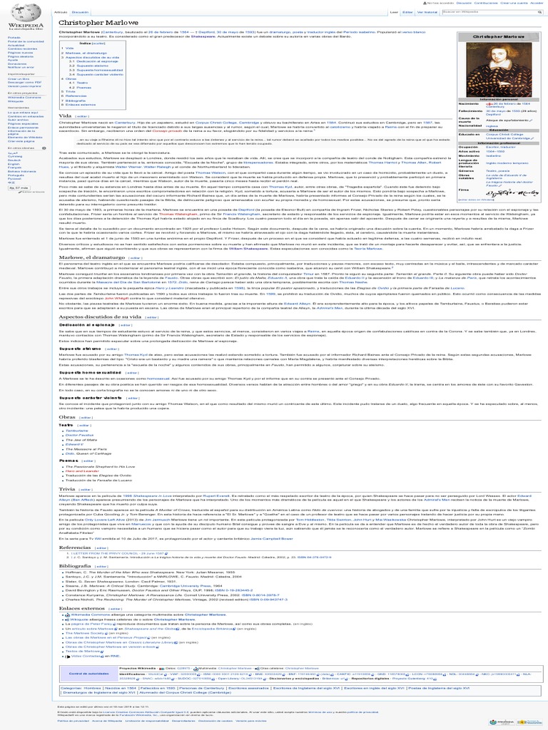 Christopher Marlowe | PDF | Christopher Marlowe