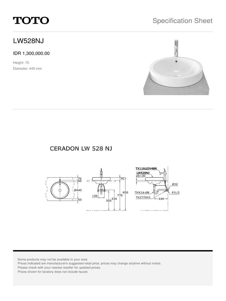 LW528NJ: Specification Sheet | PDF | Law