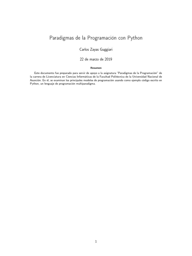 Paradigmas de La Programación Con Python | PDF | Lenguaje de programación | Objeto (informática)