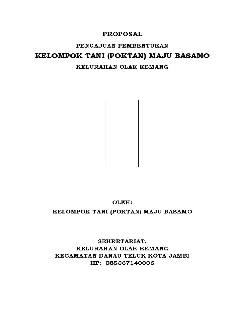 Proposal Pembentukan Kelompok Tani Maju Basamo | PDF