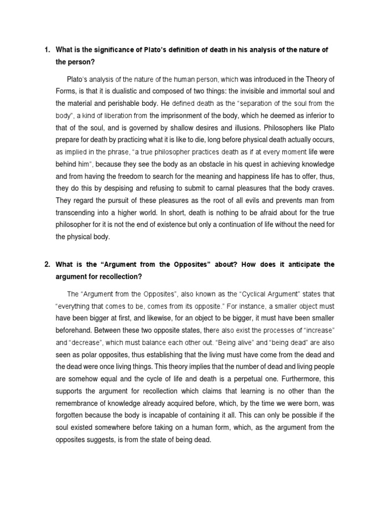 Socrates on Body and Immortal Soul | PDF | Soul | Thomas Aquinas