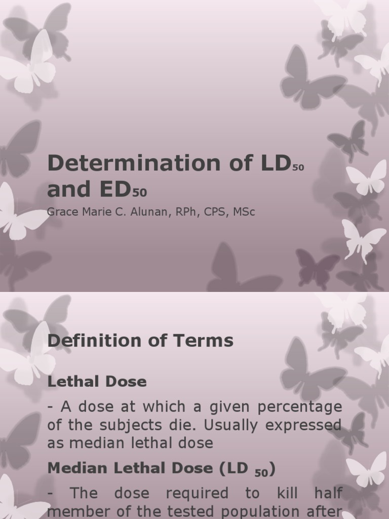 Determination of LD50 and ED50 | PDF | Environmental Science | Toxicology