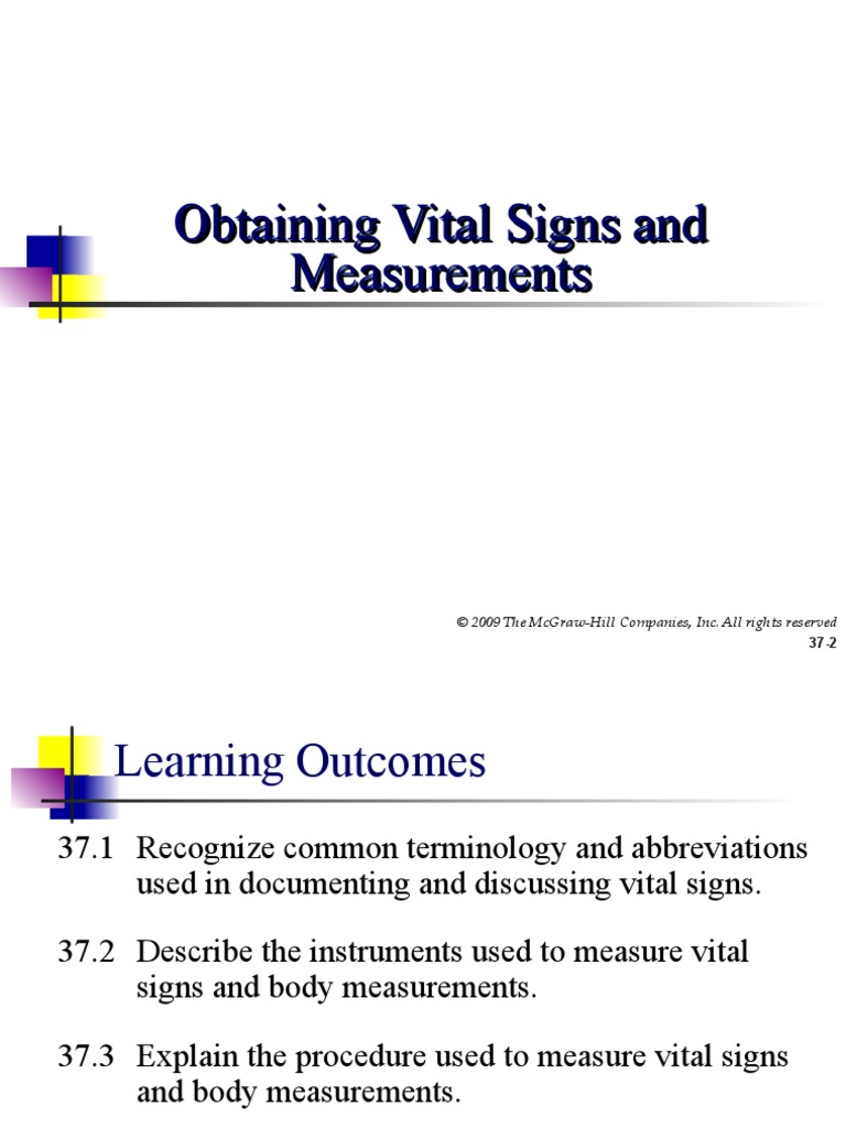 Obtaining Vital Signs and Measurements | PDF | Blood Pressure | Pulse