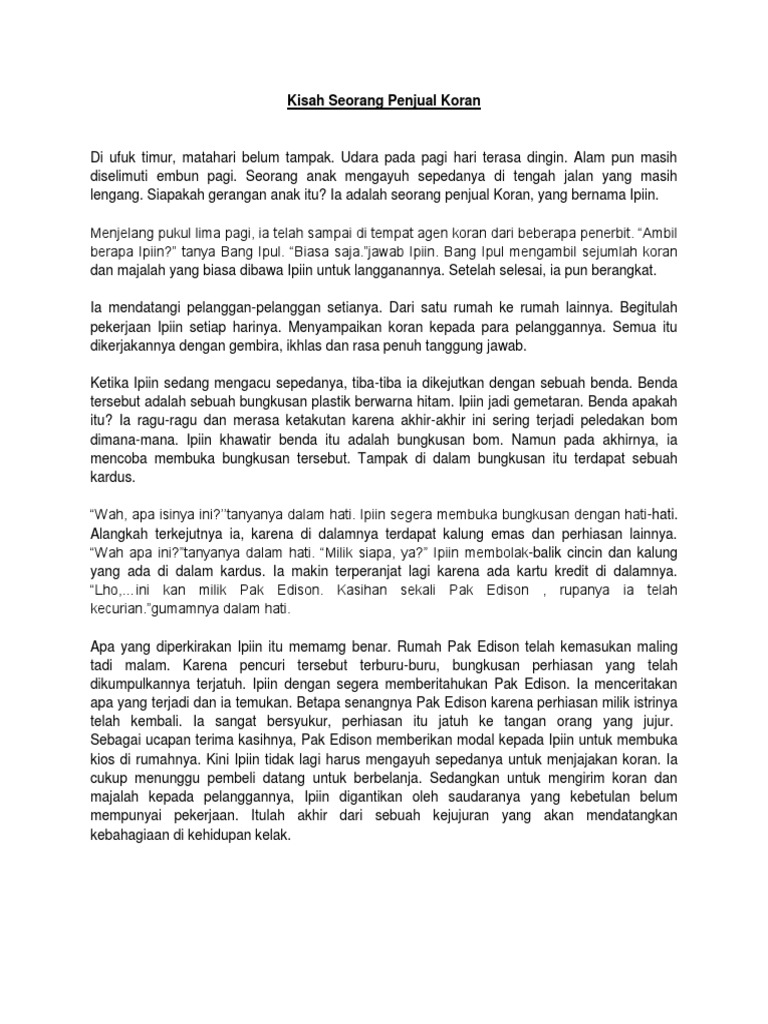 Cerpen 1 Lembar | PDF