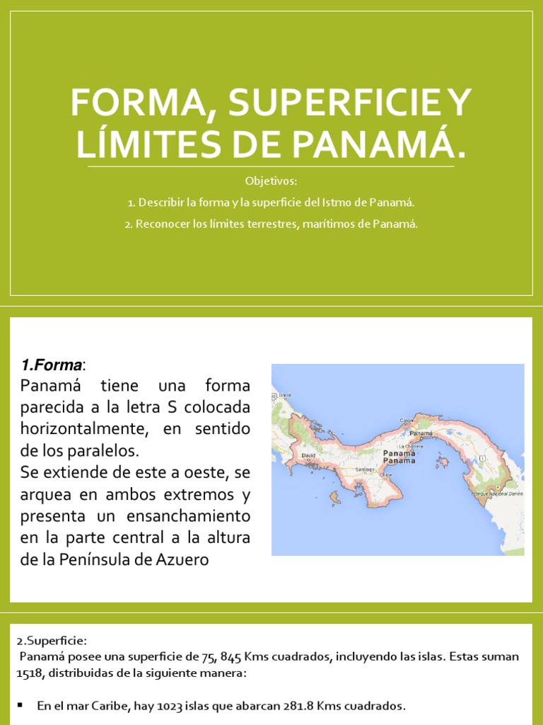 Forma, Superficie y Límites de Panamá Tema 2 | Aguas territoriales | Panamá