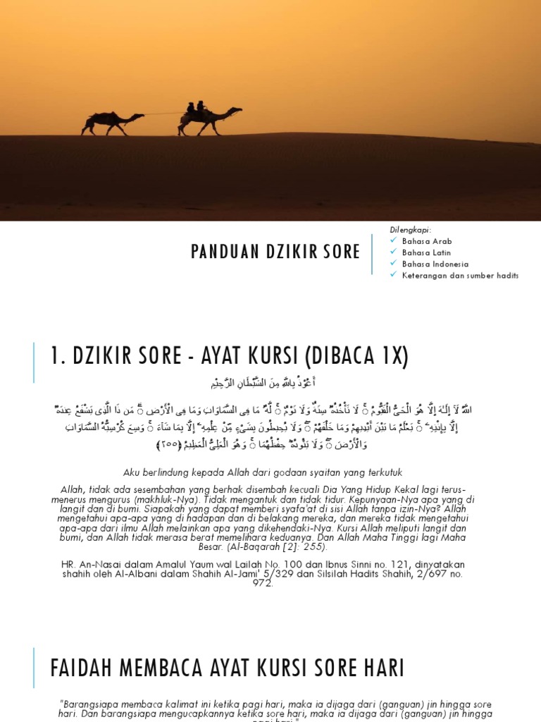 Panduan Dzikir Sore | PDF