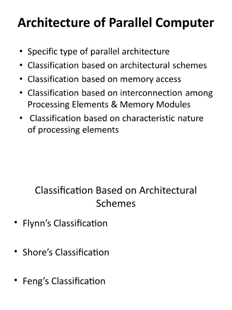 Architecture of Parallel Computer | PDF | Parallel Computing | Central Processing Unit