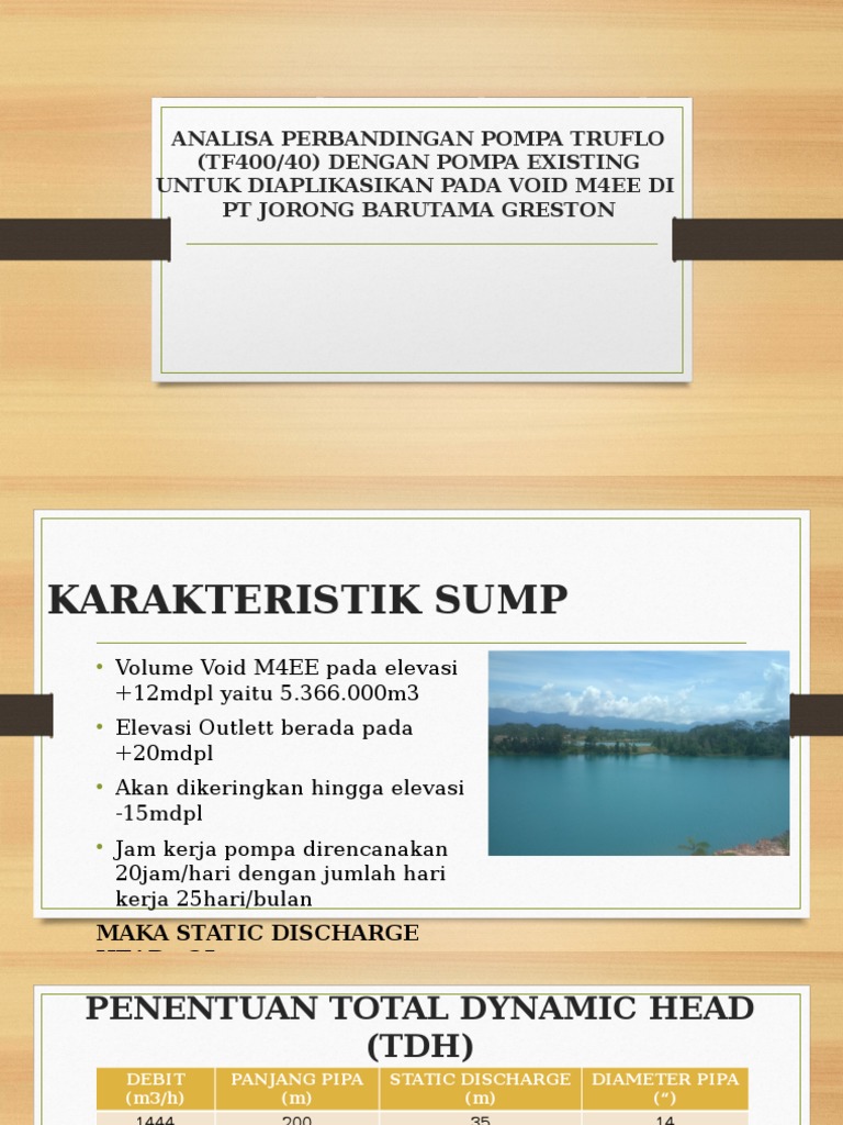 Analisa Pompa Truflo vs Existing | PDF