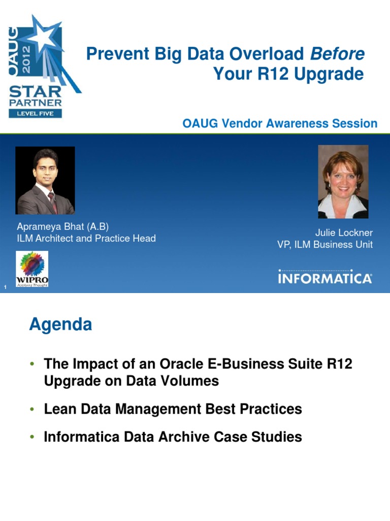 Take Control of Big Data in Your Oracle Applications - OAUG 2012 - IMR ...