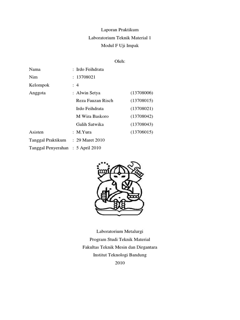 Laporan Praktikum Labtek Uji Impak | PDF