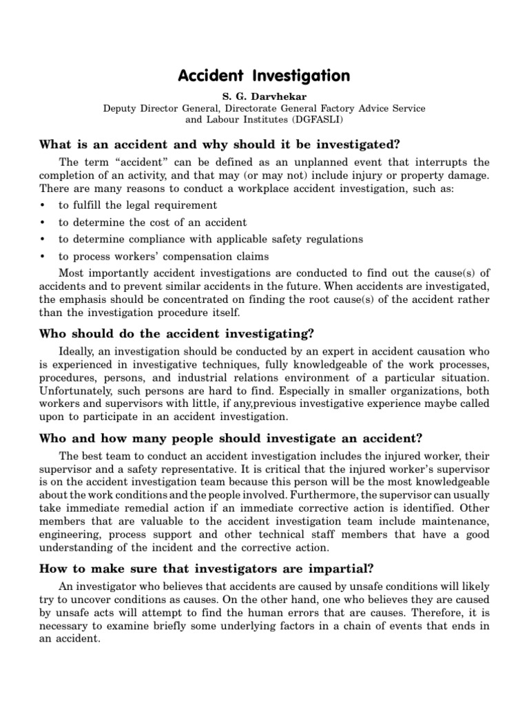 A Comprehensive Guide to Workplace Accident Investigation: Analyzing ...