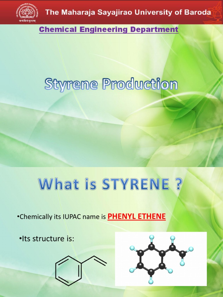 Styrene | PDF | Benzene | Polystyrene