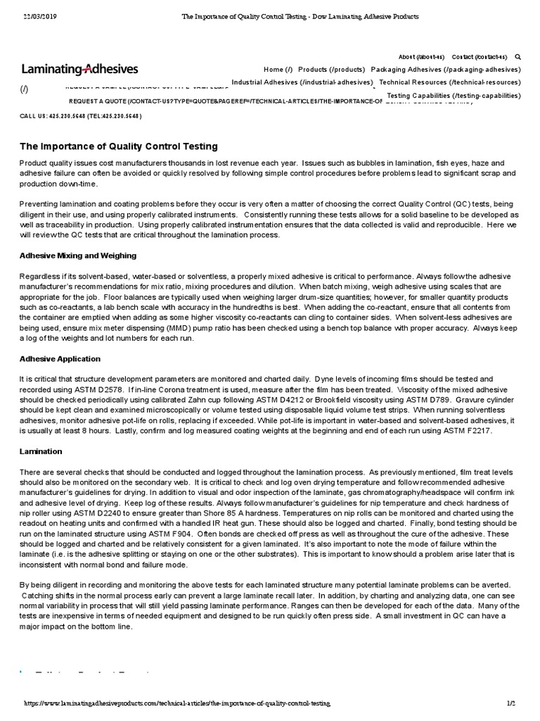 Dow Lamination Testing Report | PDF | Adhesive | Calibration