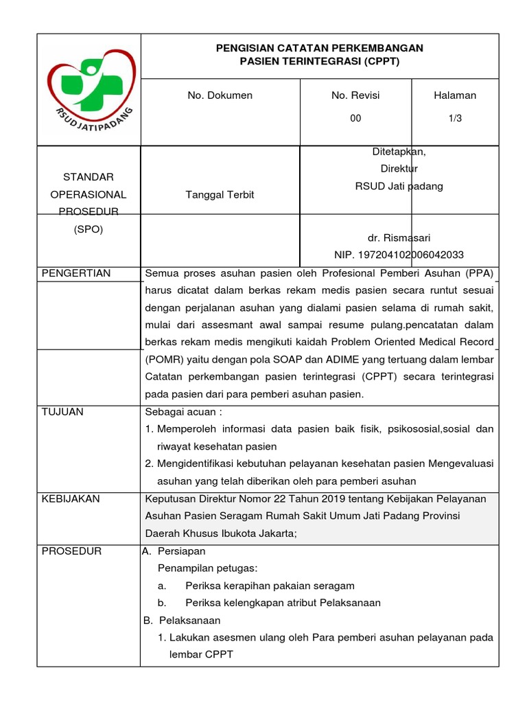 Sop Pengisian CPPT | PDF