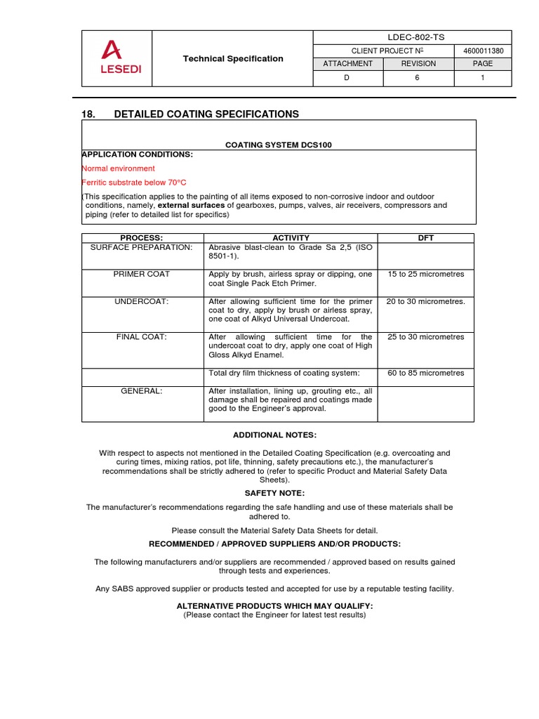 Corrosion Specification | PDF | Specification (Technical Standard ...