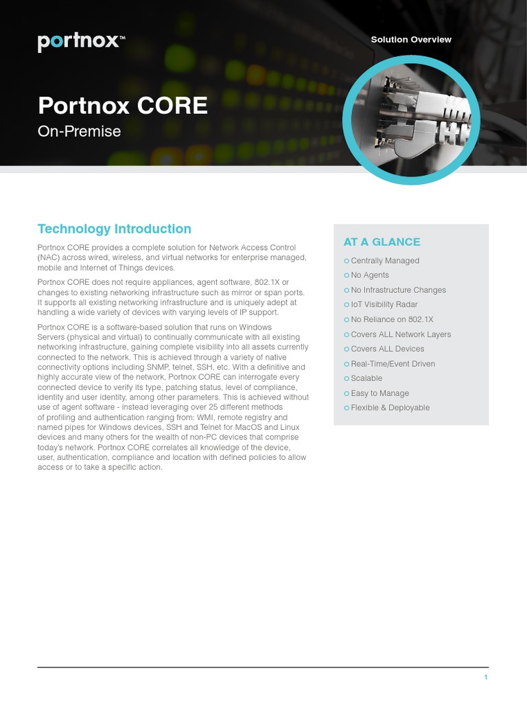 Portnox CORE SB v4 | PDF | Internet Of Things | Computer Network