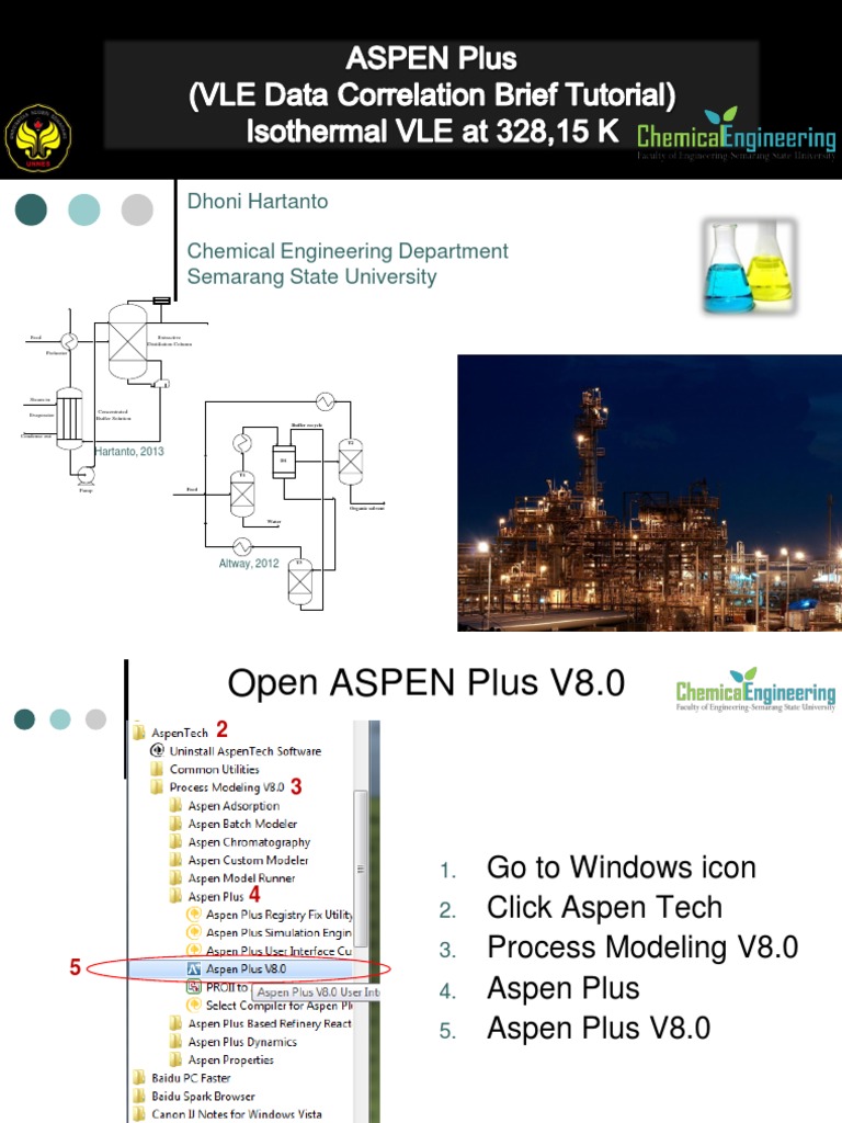 ASPEN Plus (Brief Tutorial For VLE Correlation) PDF | PDF | Regression Analysis | Physical Chemistry